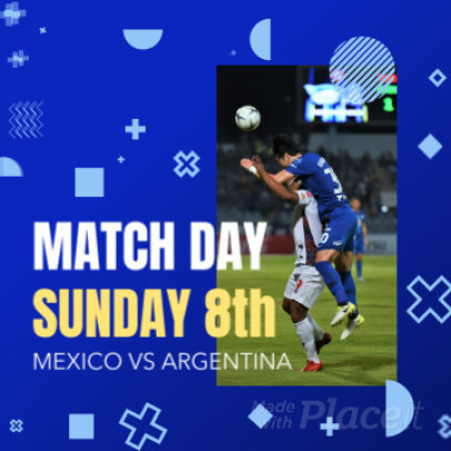 Placeit - Instagram Post Video Generator to Promote a Match Soccer Event