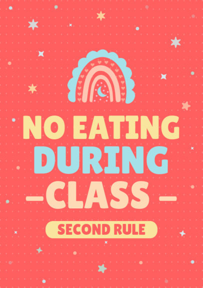 Placeit - Flyer Design Creator with a No Eating Rule for a Preschool ...