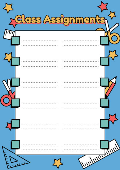 Placeit - Flyer Generator Featuring Class Assignments for School Teachers