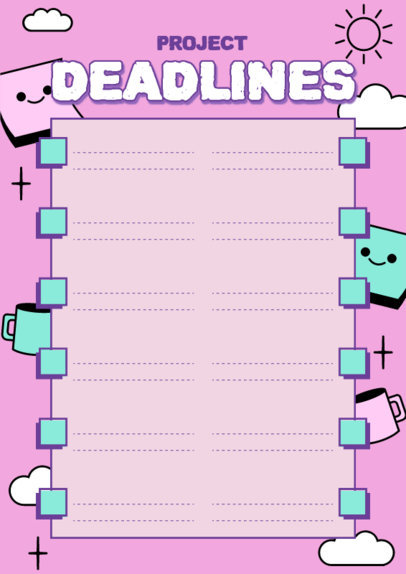 Placeit - Flyer Creator With Project Deadlines for Back To School