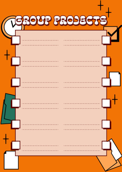 Placeit - Flyer Maker for School Group Projects Featuring a Clock Graphic