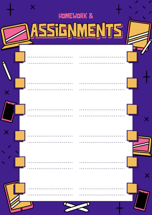 Placeit - Flyer Template Featuring a Back-To-School Theme for Homework ...