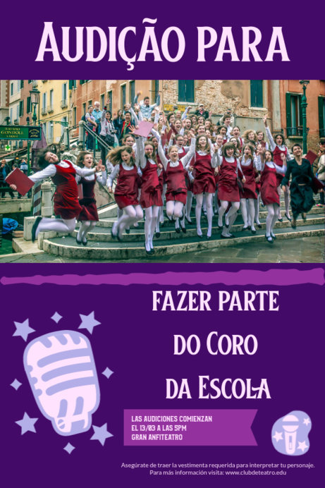 Placeit - Audition-Themed Poster Generator to Join a School's Choir
