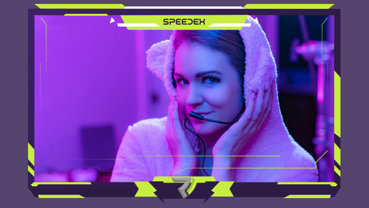 Placeit - Twitch Webcam Frame Overlay Template with Futuristic Graphics