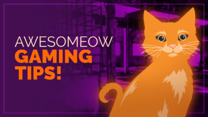 Placeit - YouTube Thumbnail Template Featuring a Cat Graphic Inspired ...