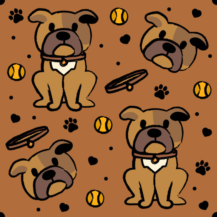 Placeit - Print Pattern Creator Featuring Boxer Dog Graphics