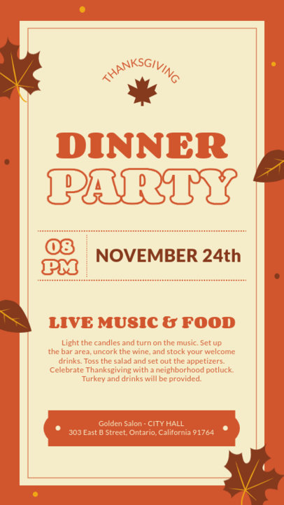 Placeit - Instagram Story Template Featuring Thanksgiving-Themed Event ...