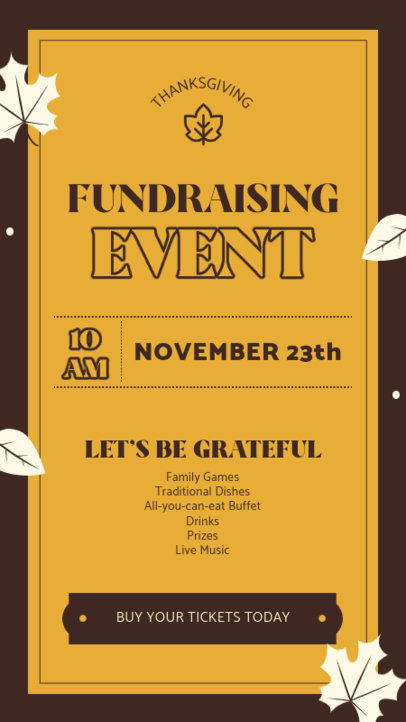 Placeit - Instagram Story Creator for a Thanksgiving Fundraising Event