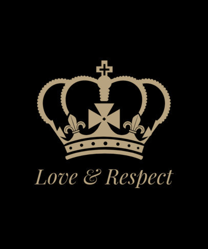 Placeit - T-Shirt Design Creator Featuring a Crown Icon with an Elegant ...