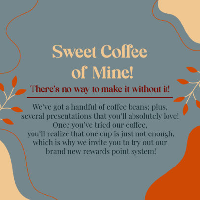 Placeit - Coffee Shop Instagram Post Maker Featuring a Rewards Point ...