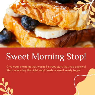 Placeit - Breakfast-Themed Instagram Post Creator for a Coffee Shop