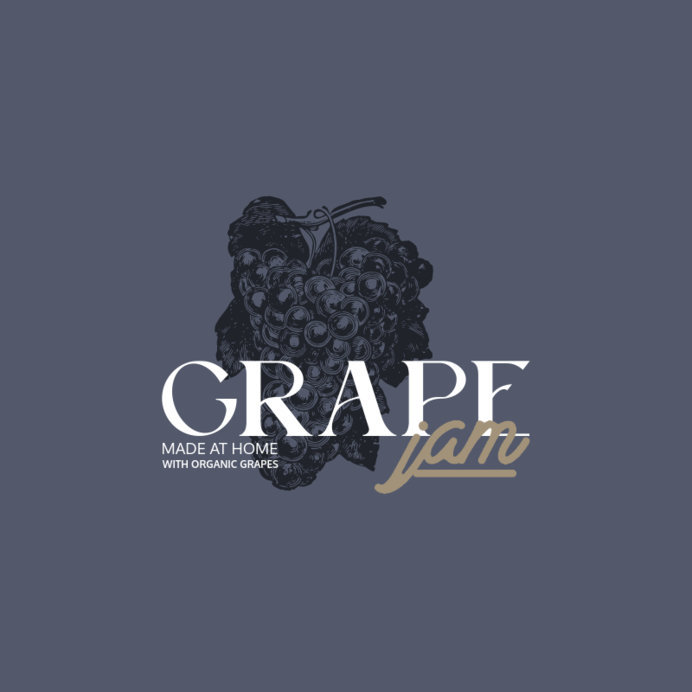 Placeit - Logo Maker for a Handmade Grape Jam