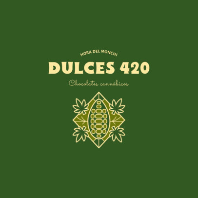 Placeit - Logo Template Featuring a Symmetric Graphic for a Cannabis ...