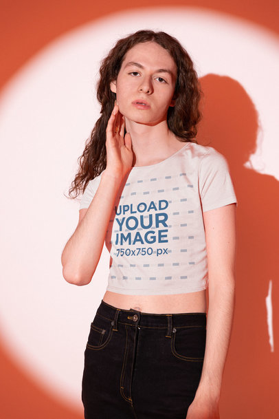 Placeit - Bella Canvas Crop Top Mockup of a Red-Haired Man Posing in a ... Placeit - Bella Canvas Crop Top Mockup of a Red-Haired Man Posing in a ...
