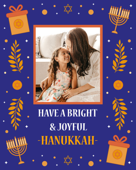 Placeit - Holiday Instagram Post Template to Celebrate a Joyful Hanukkah