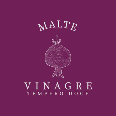 Placeit - Logo Maker for a Vinegar Brand Featuring a Vegetable Graphic
