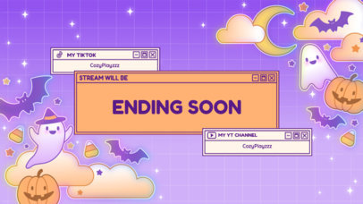 Placeit - Twitch Ending Soon Screen Creator With Cute Halloween Graphics
