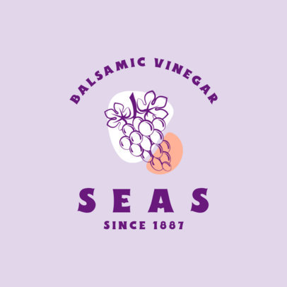 Placeit - Balsamic Vinegar Logo Creator Featuring Grape Graphics