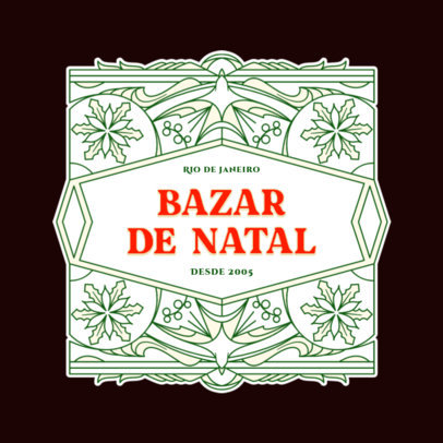 Placeit - Logo Template for a Holiday Bazaar with Ornamental Graphics