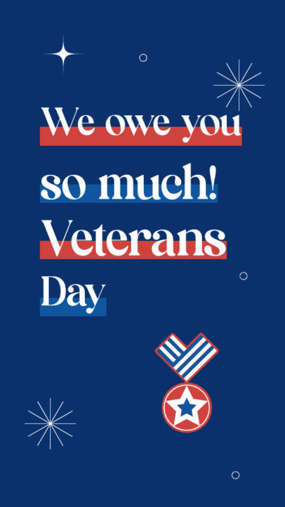 Placeit - Instagram Story Maker Featuring a Veterans Day-Themed Quote