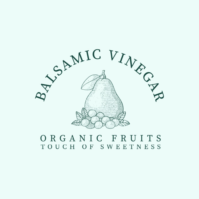 Placeit - Balsamic Vinegar Logo Creator Featuring Fruit Graphics