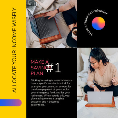 Placeit - Instagram Post Template with Money Management Tips to Improve ...