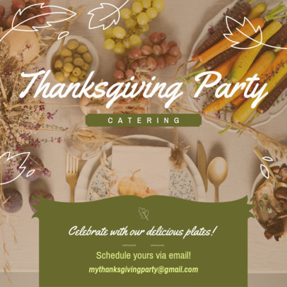 Placeit - Instagram Post Creator for a Thanksgiving Catering Service