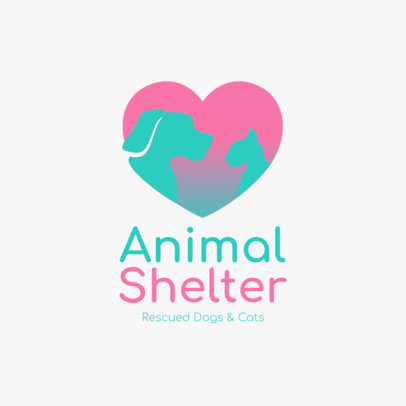Placeit - Online Logo Generator for Animal Shelters with Gradient Graphics