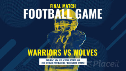 Placeit - Intro Video Template with Animated Text for a Football Game Ad