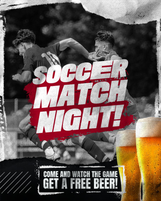 Placeit - Soccer Match Promo Instagram Post Maker Featuring a Free Beer ...