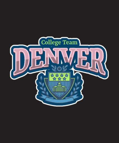 Placeit - College Team T-Shirt Design Template for a Sports League