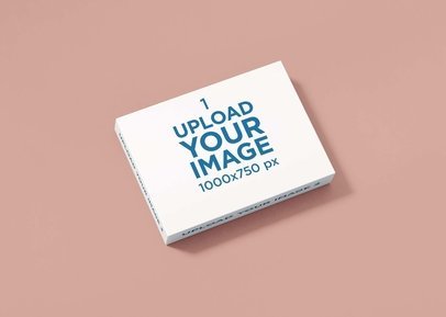 Placeit - Mockup of a Puzzle Box Lying on a Colorful Surface