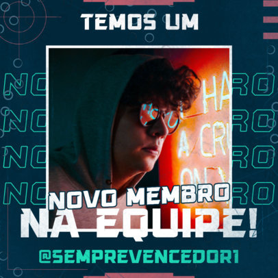 Placeit - Instagram Post Template to Share a New Team Member