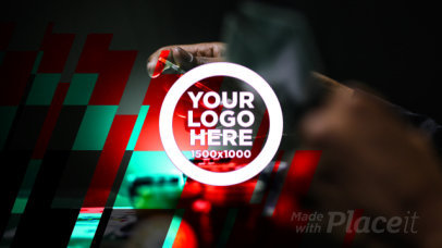 Placeit - Intro Video Template for a Casino Featuring Glitch Effects