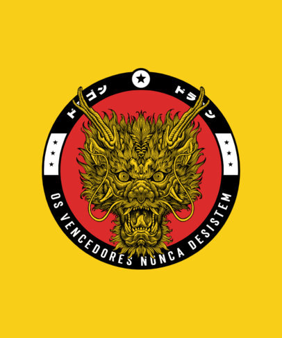 Placeit - Fierce T-Shirt Design Creator Featuring a Martial Arts Theme