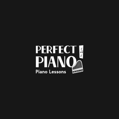 Placeit - Piano Lessons Logo Creator Featuring Music Notes