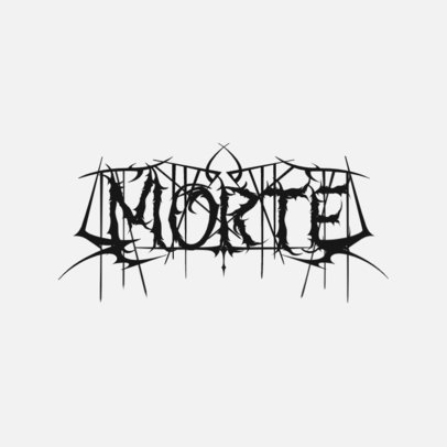 Placeit - Goth-Themed Logo Template for a Metal Rock Band