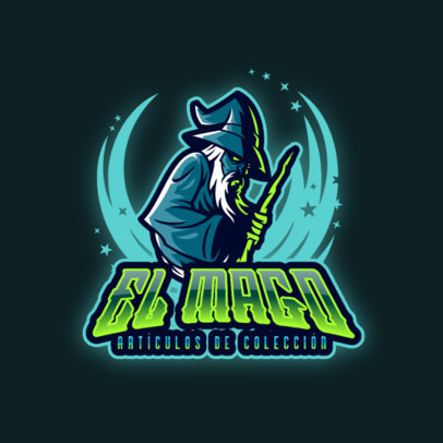 Placeit - Logo Maker for a Collectible Items Shop Featuring a Wizard ...