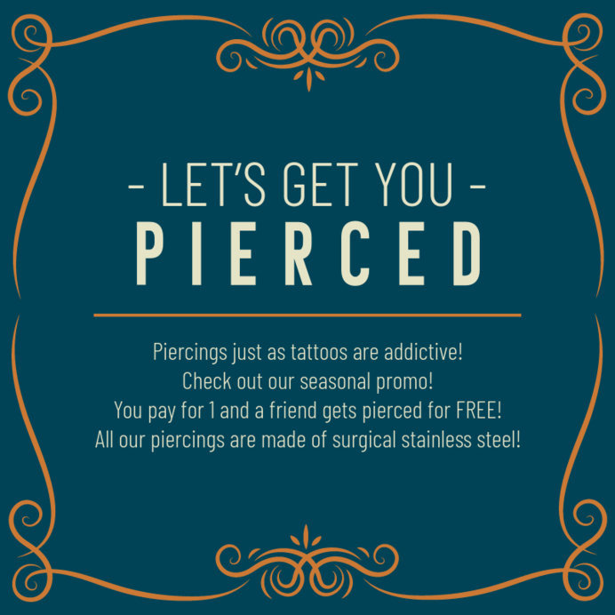 Placeit - Instagram Post Generator Featuring a Promo for a Piercing Parlor