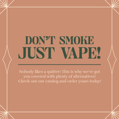 Placeit - Vape Store Instagram Post Template Featuring an Ad Message