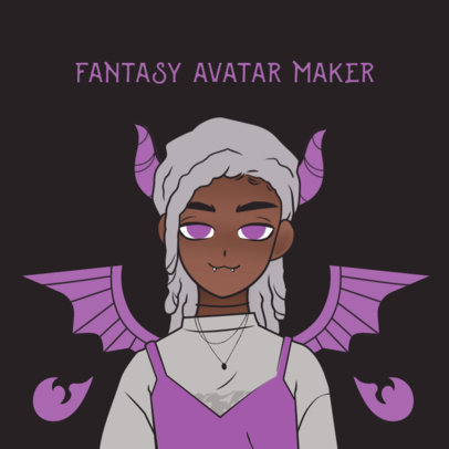 Placeit - Avatar Template Featuring a Fantasy Anime Character