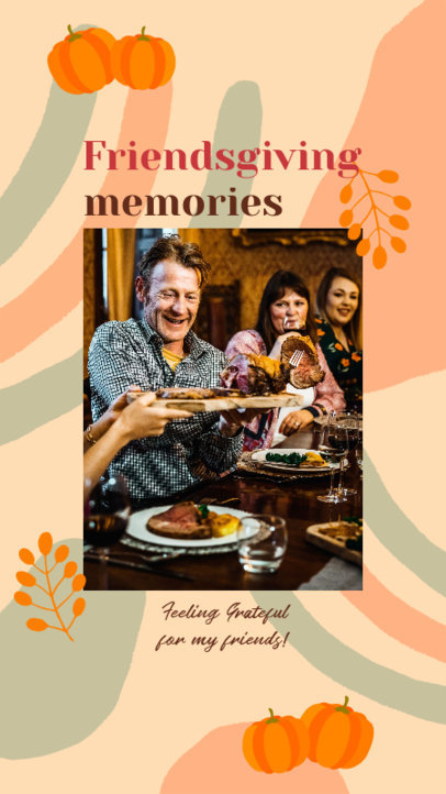 Placeit - Holiday Instagram Story Maker With a Friendsgiving-Themed Quote