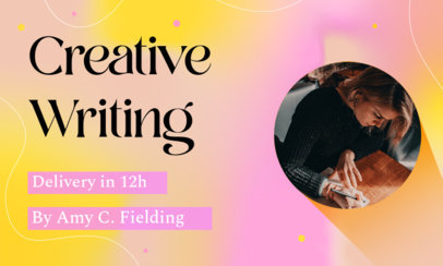 Placeit - Creative Writing Fiverr Gig Image Template Featuring a ...