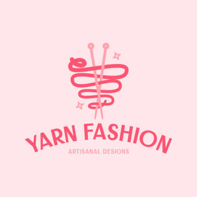 Placeit - Yarn-Shop Logo Generator for a Fashion Knitting Store