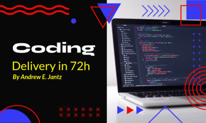 Placeit - Fiverr Gig Image Template to Promote a Coding Job