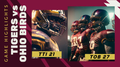 Placeit - YouTube Thumbnail Design Maker Featuring a Football Game ...