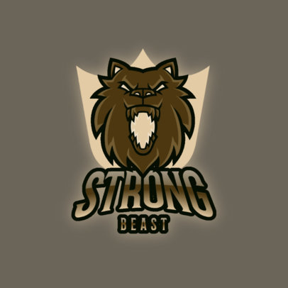 Placeit - Gaming Logo Template Featuring an Aggressive Lion Graphic