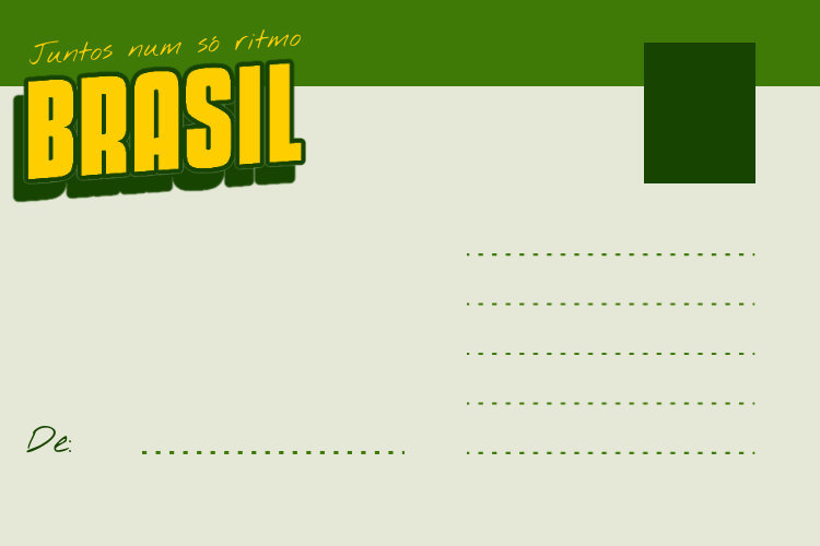 Placeit - Online Postcard Design Generator Featuring Greetings From Brazil