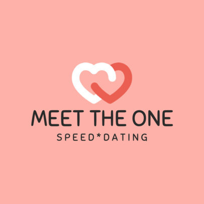 Placeit - Speed Dating Logo Maker Featuring Two Heart Graphics