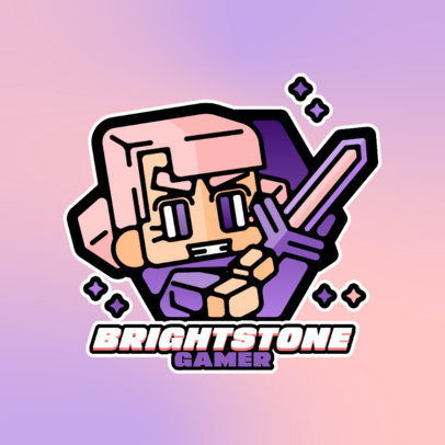 Placeit - Gaming Logo Template Featuring Minecraft-Inspired Character ...